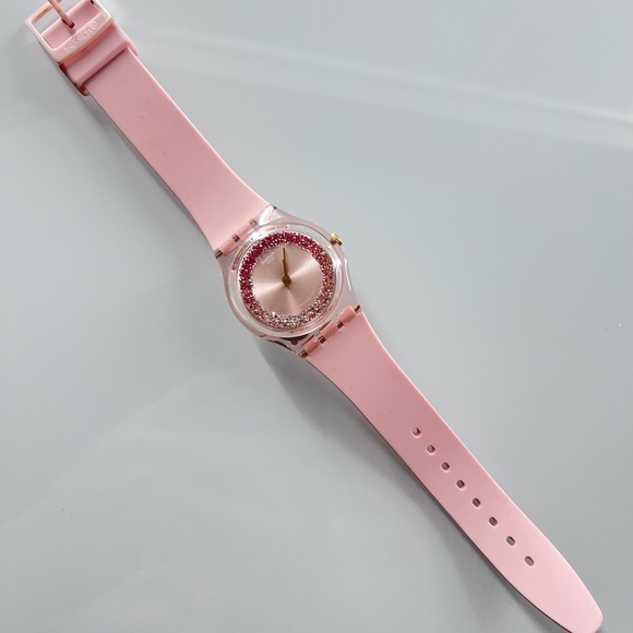 Swatch | Accessories | Swatch Swiss Made Pink Crystals Watch | Poshmark